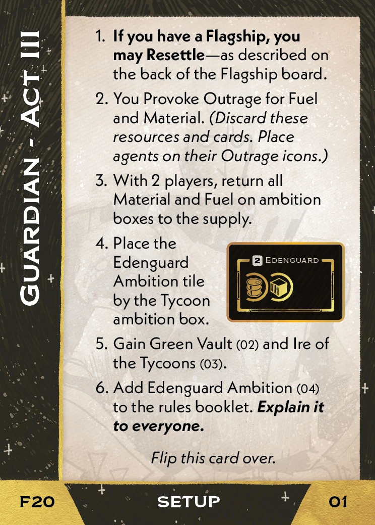 Leder Card Library - Guardian Act III Setup