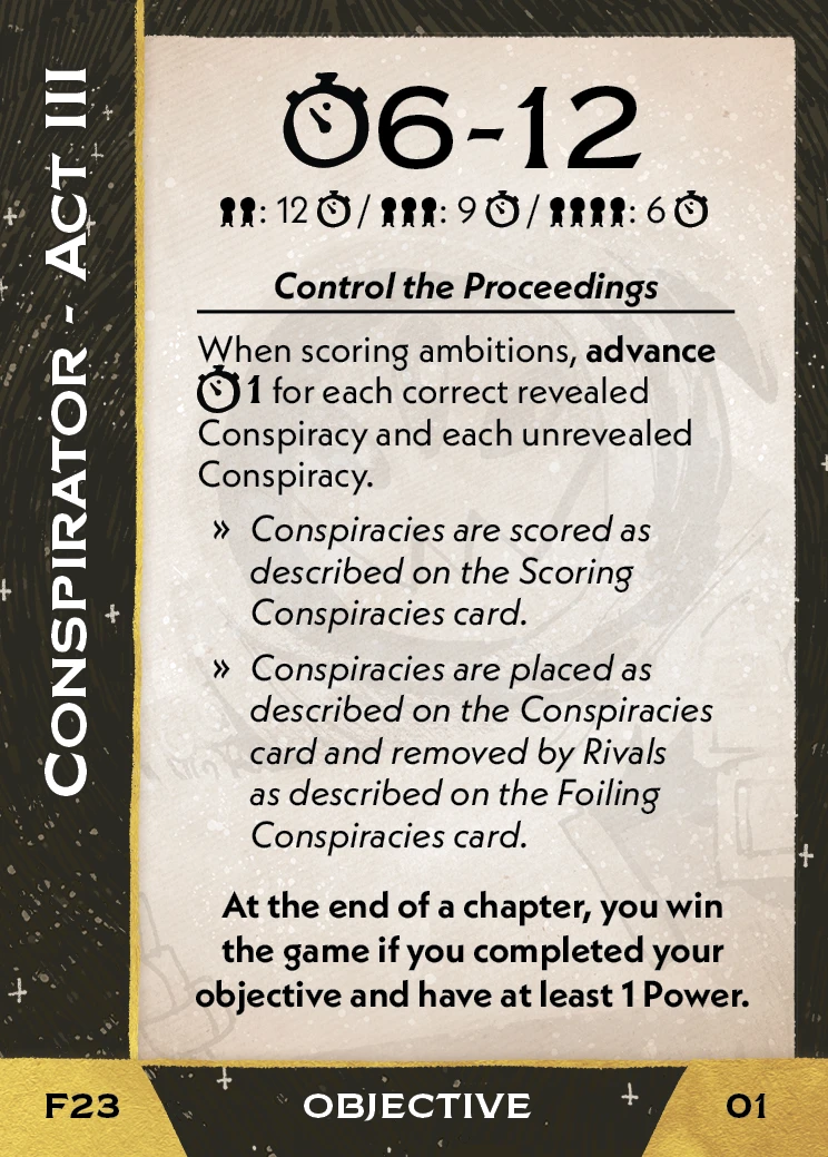 Leder Card Library - Conspirator Act III Objective
