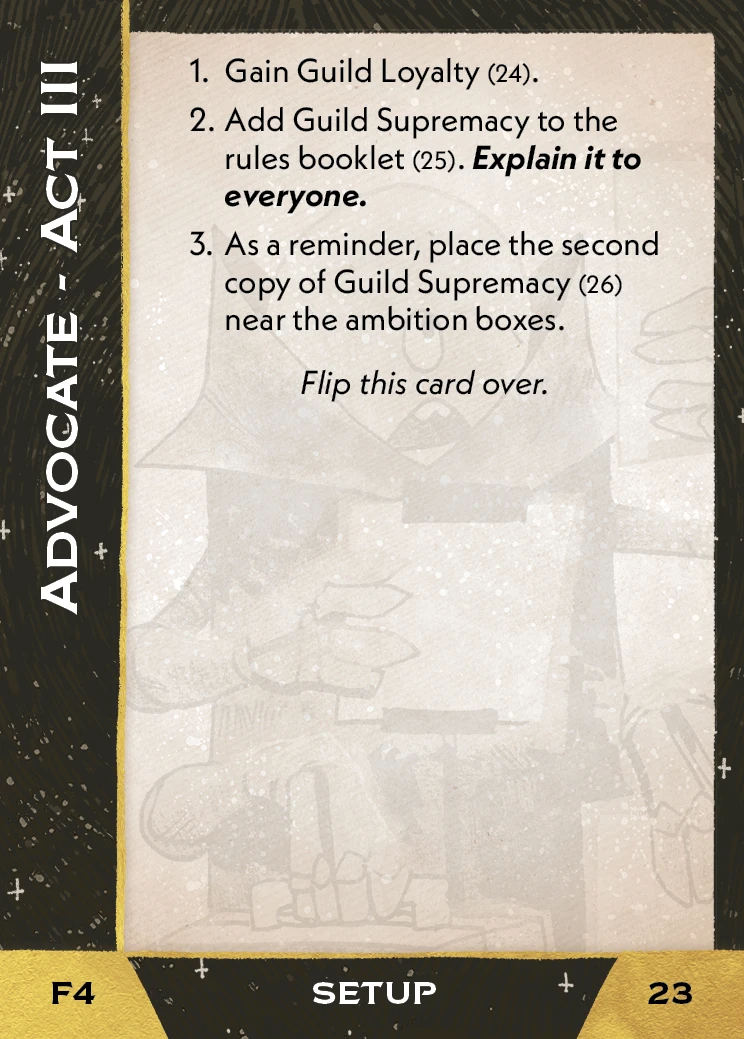 Leder Card Library - Advocate Act III Setup