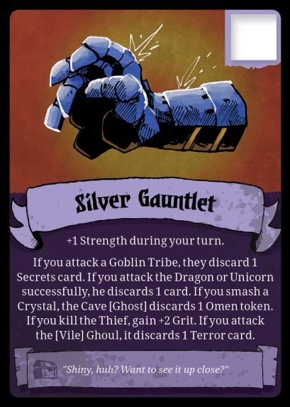 Leder Card Library - Silver Gauntlet